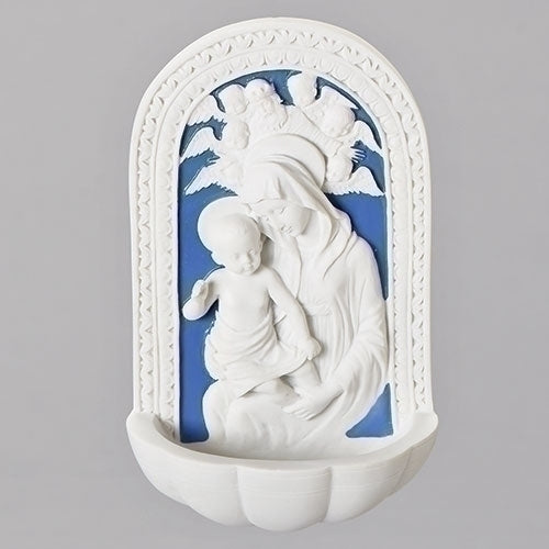 Jesus and Mary Holy Water Font - Catholic holy water fonts – The Little ...