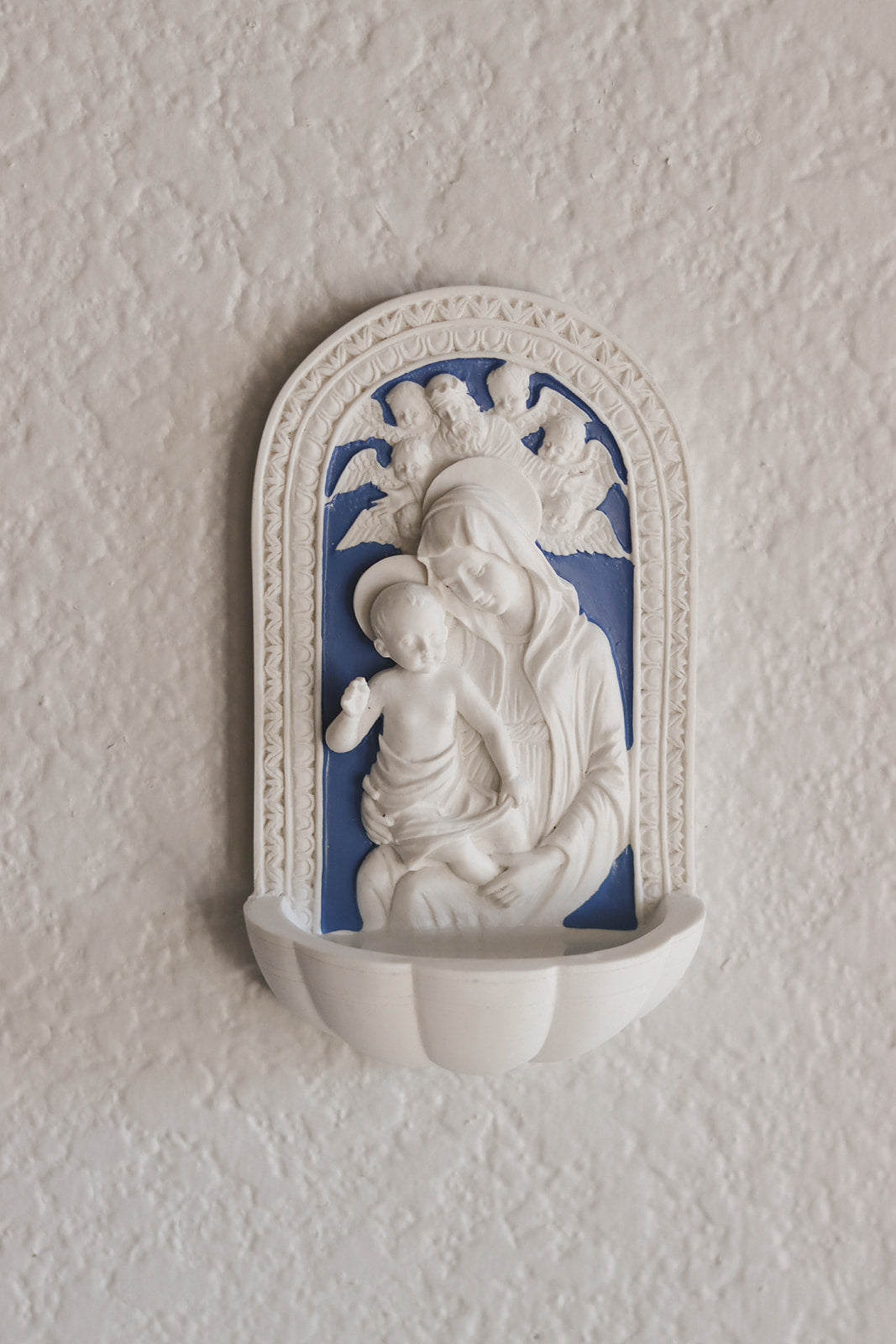 Jesus and Mary Holy Water Font - Catholic holy water fonts – The Little ...