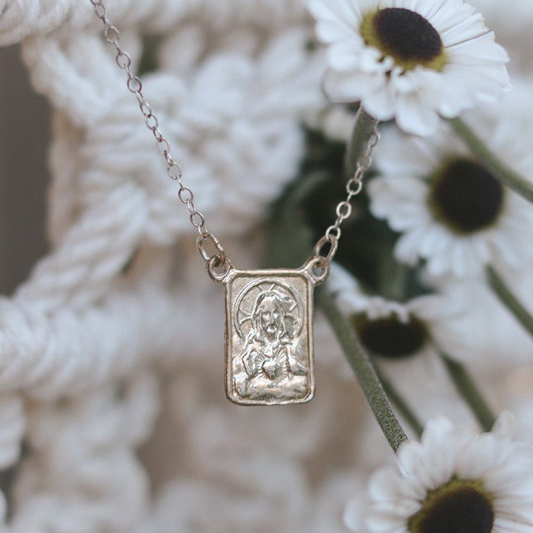 Scapular - Catholic Jewelry for Women - Sacred Heart Immaculate Heart ...