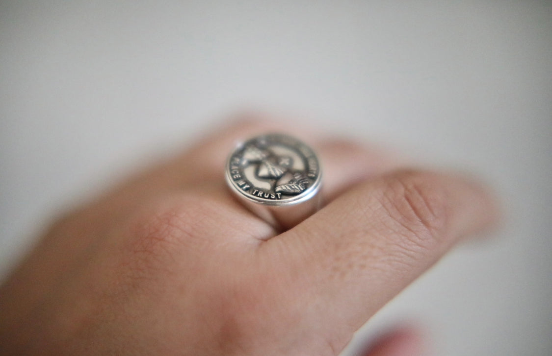 Catholic Rings for men - Holy Family Hearts Signet Ring – The Little ...