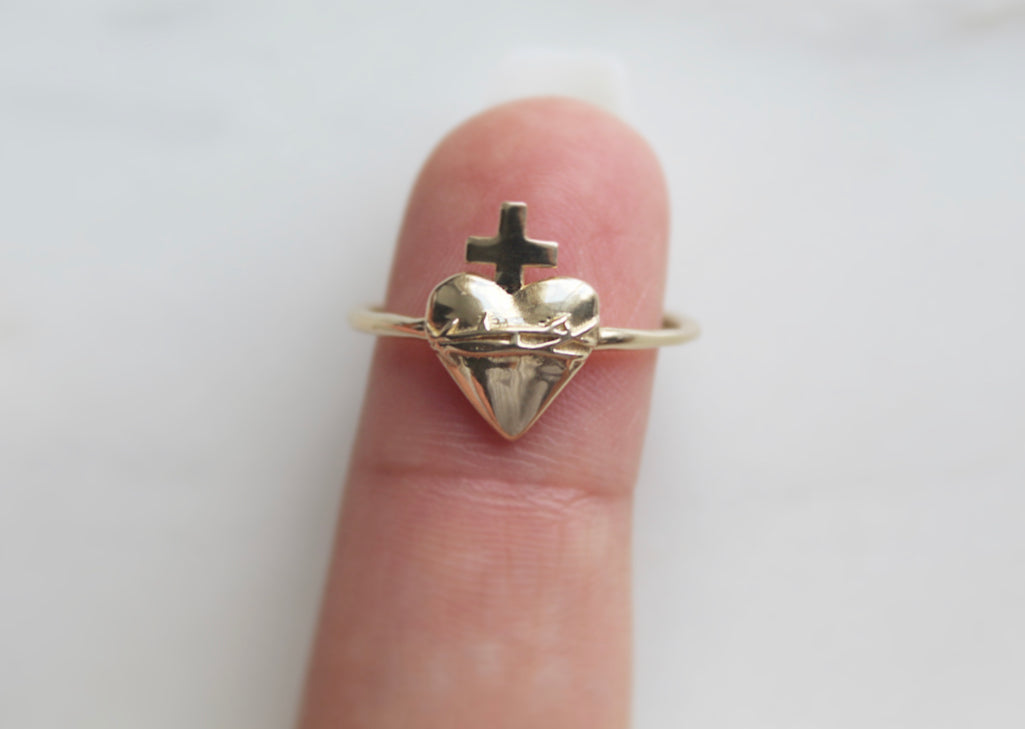 Catholic Jewelry - Sacred Heart Ring – The Little Catholic